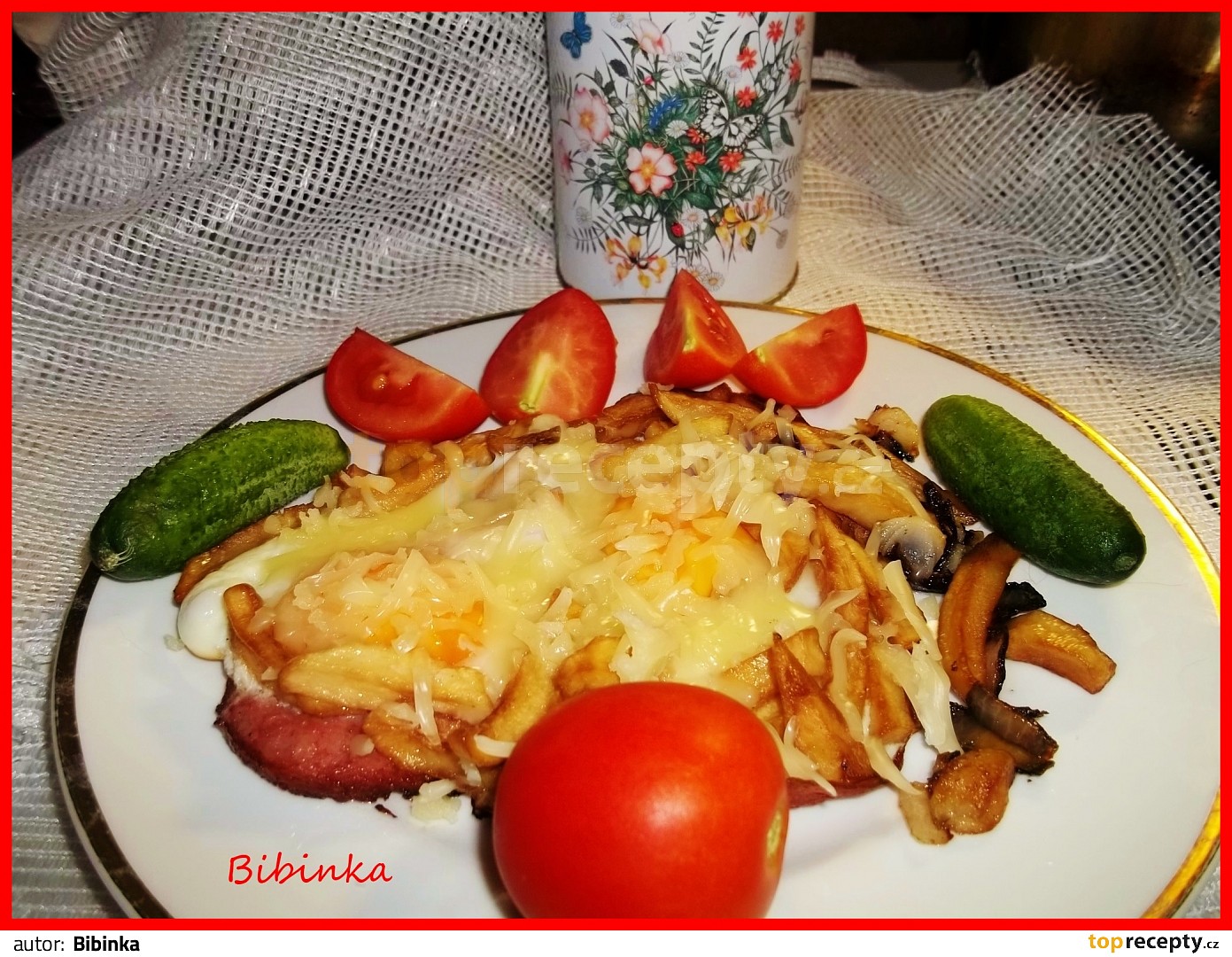 Hranolkový hemenex - večeře, když zbydou hranolky recept - TopRecepty.cz