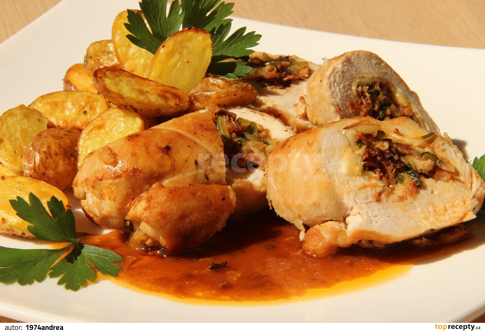 Kuřecí plněné uzeným a cuketou - TopRecepty.cz