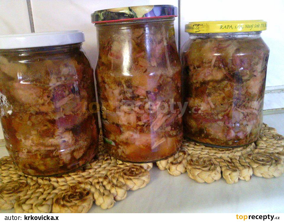 Krkovičkova vepřekovka (vepřový bůček, vepřová uzená žebra, hovězí ...