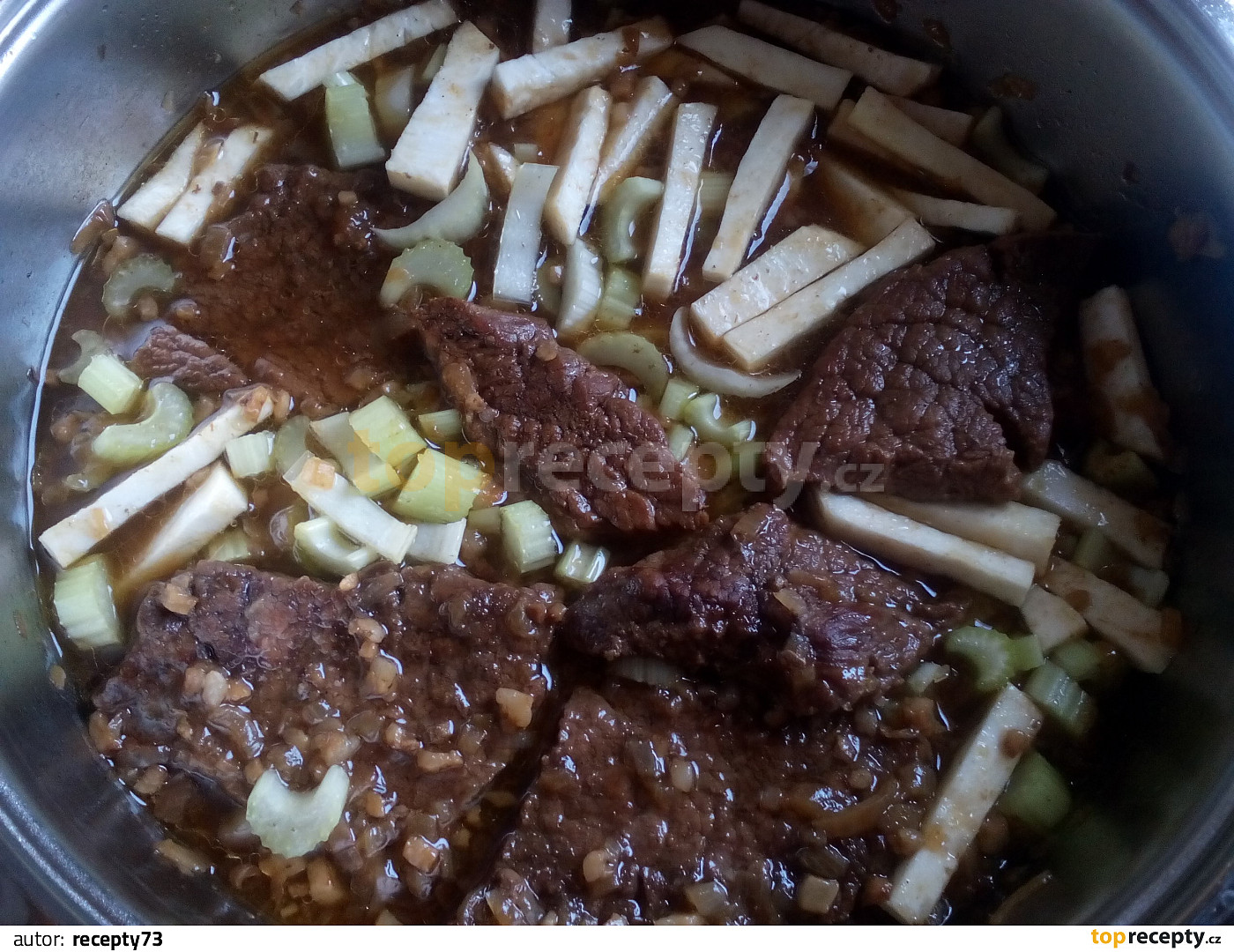 Celerové hovězí recept - TopRecepty.cz