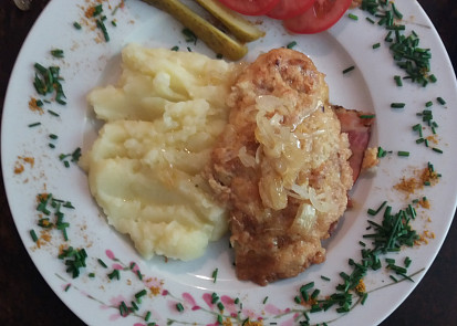 Obrácené řízky podle Veverky recept - TopRecepty.cz